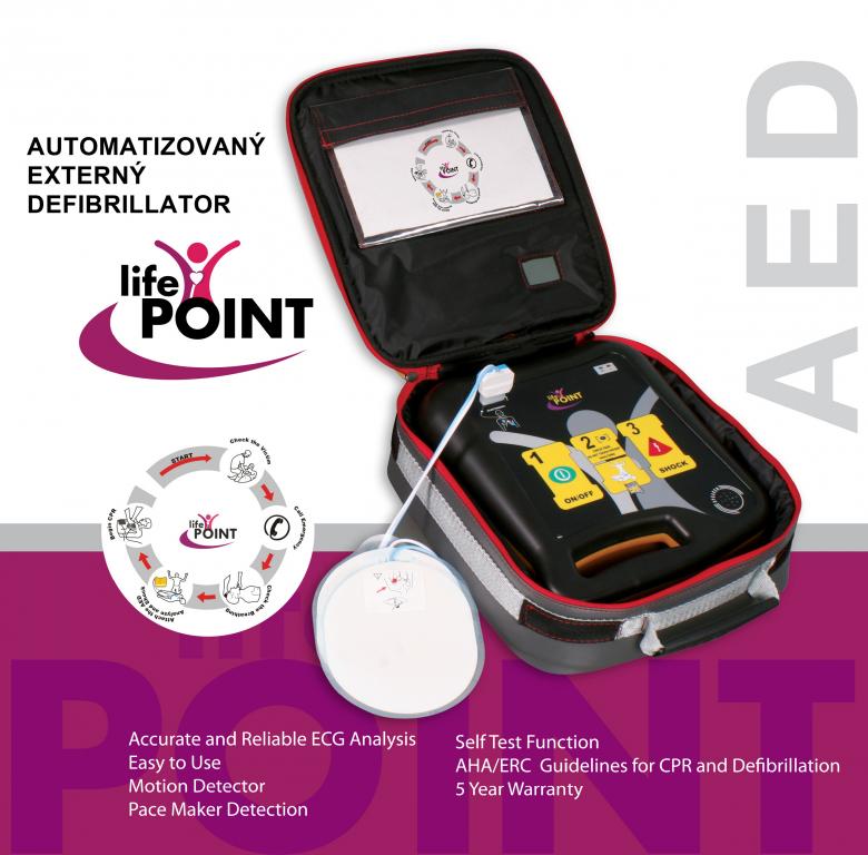 LifePoint Pro AED - mini automatický externý defibrilátor s SK jazykom